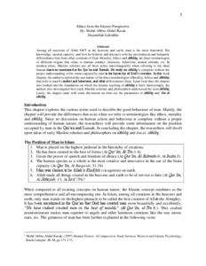 Ethics from the Islamic perspective - IIUM Repository (IRep)